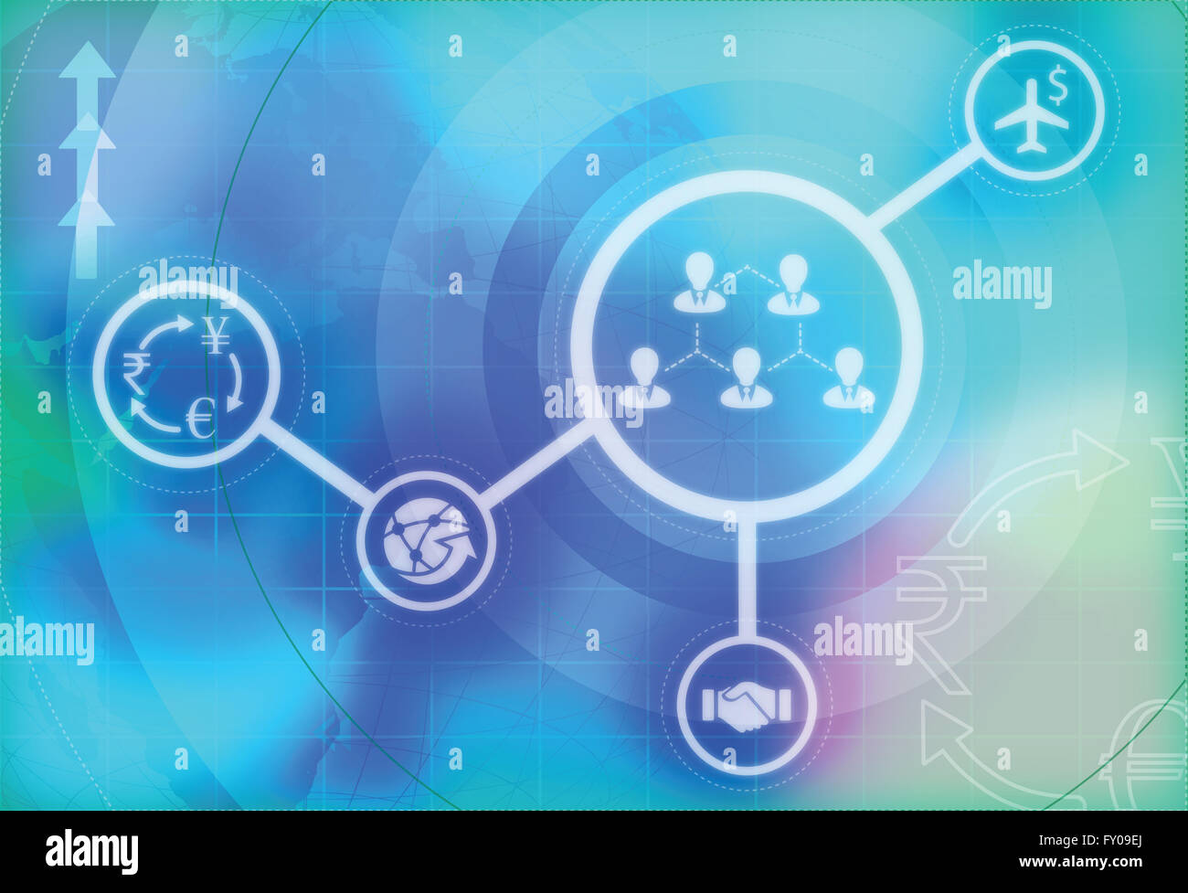 Illustrative image of representing globalization of business Stock ...