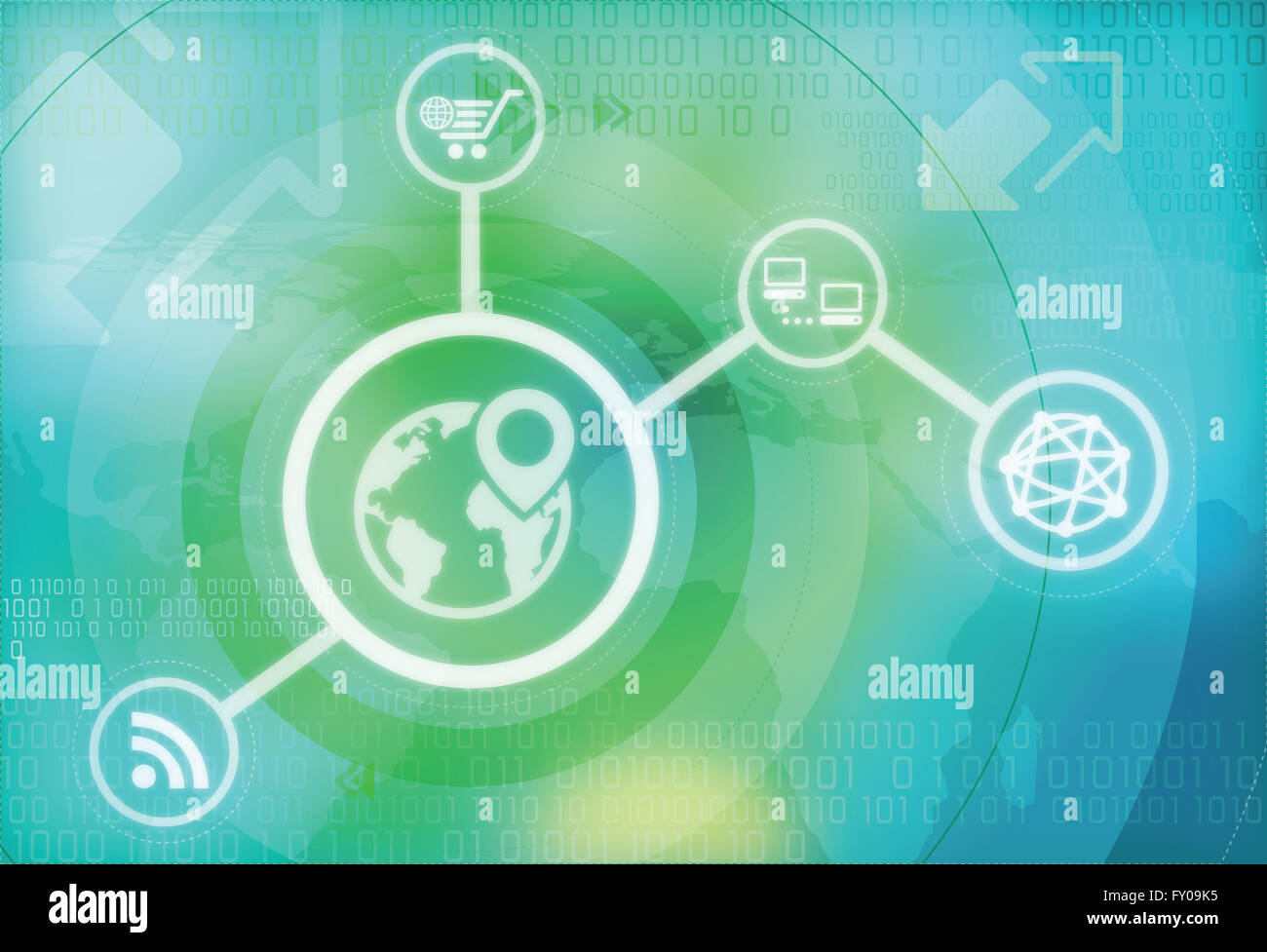 Concept of global positioning system on illustrative image Stock Photo ...
