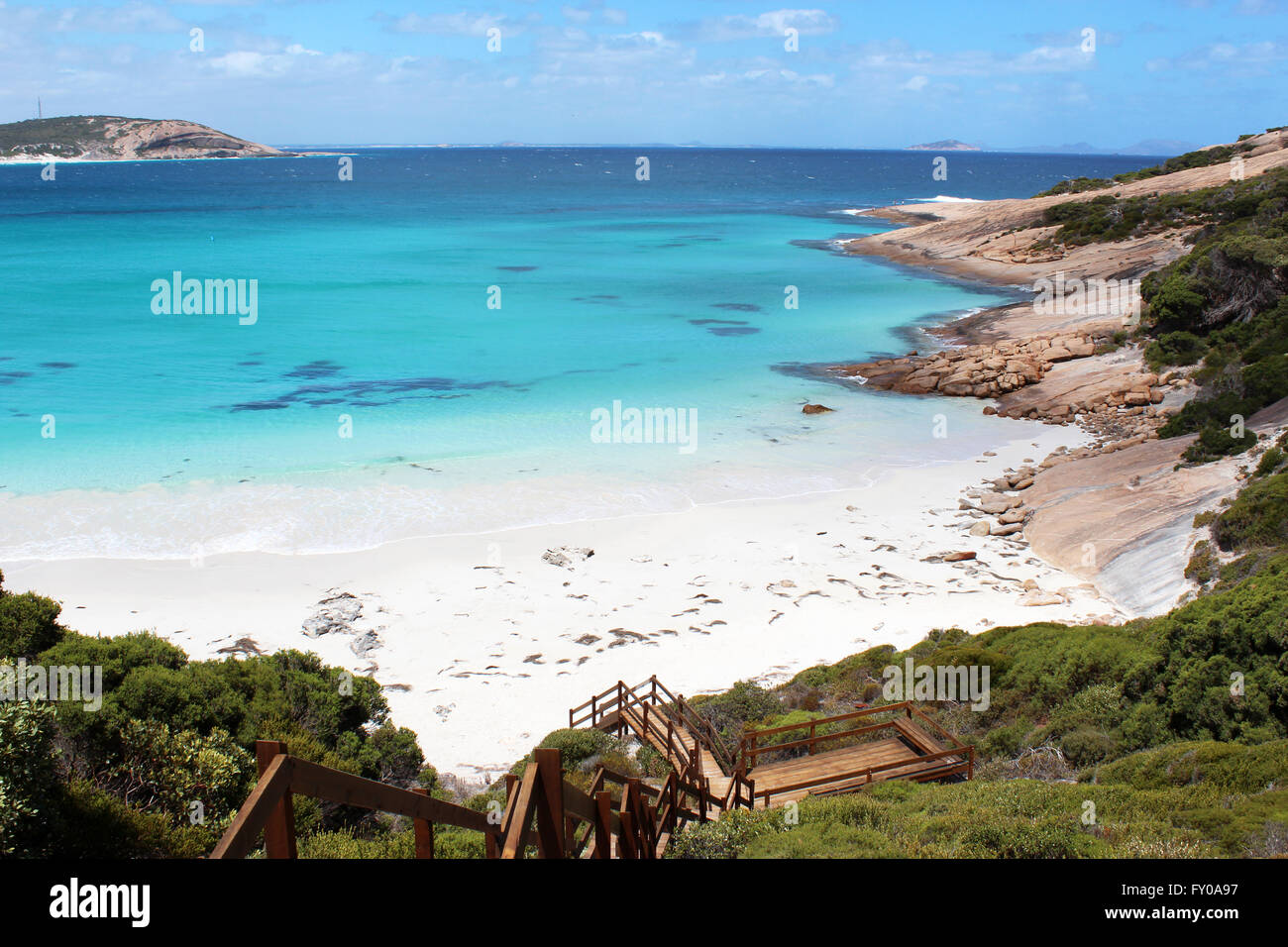 Scenic view of one of Esperance's south western Australia white beaches ...