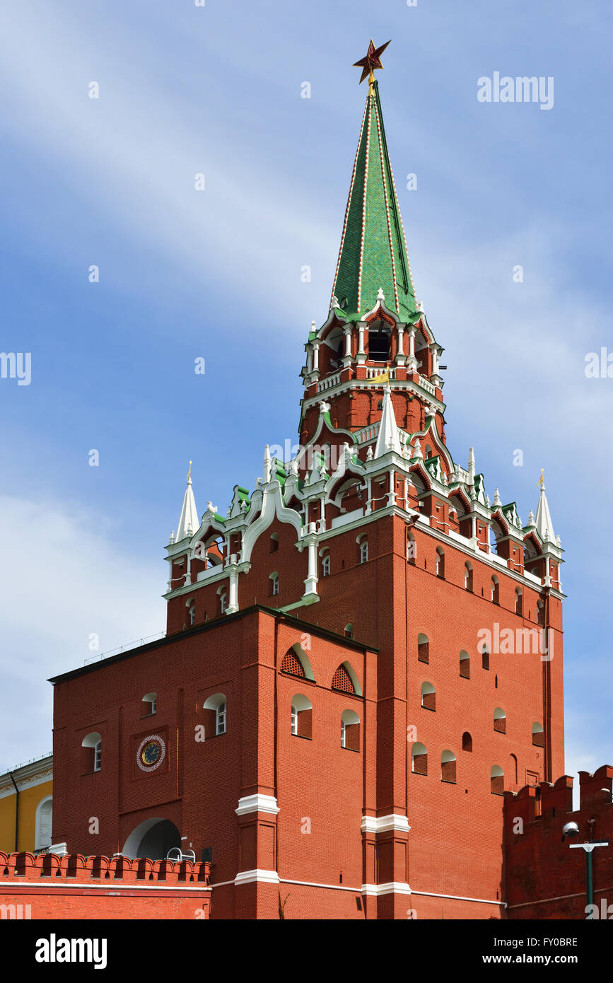 Troitskaya (Trinity) Tower is tower in center of northwestern wall of ...