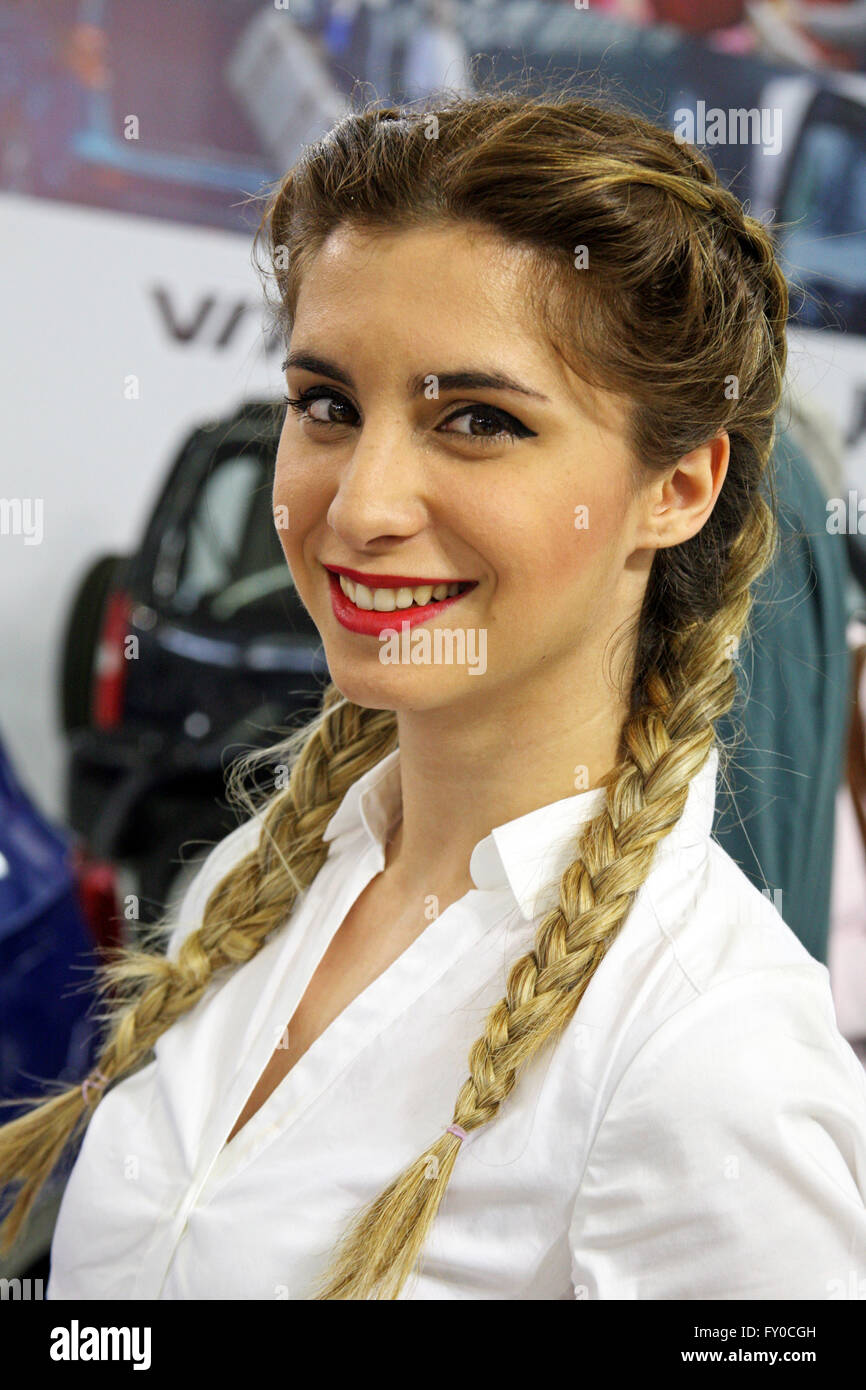 Car show hostess hi-res stock photography and images - Alamy