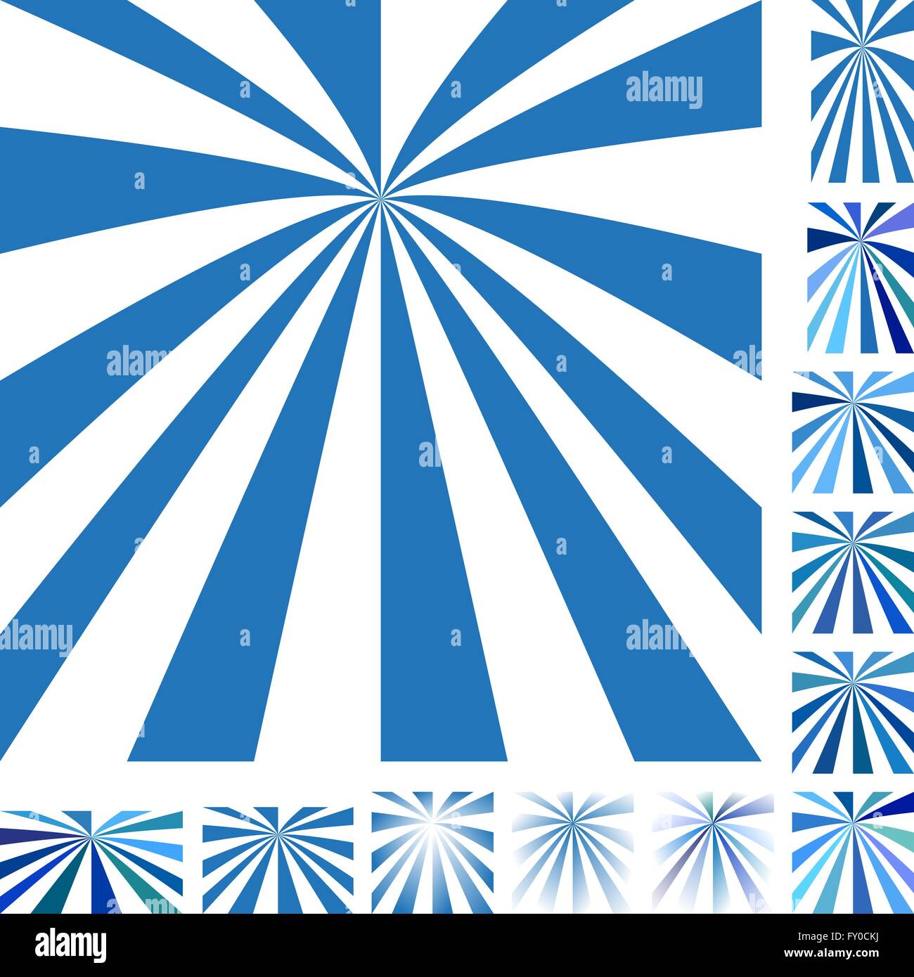 Blue white ray burst background set Stock Vector Image & Art - Alamy