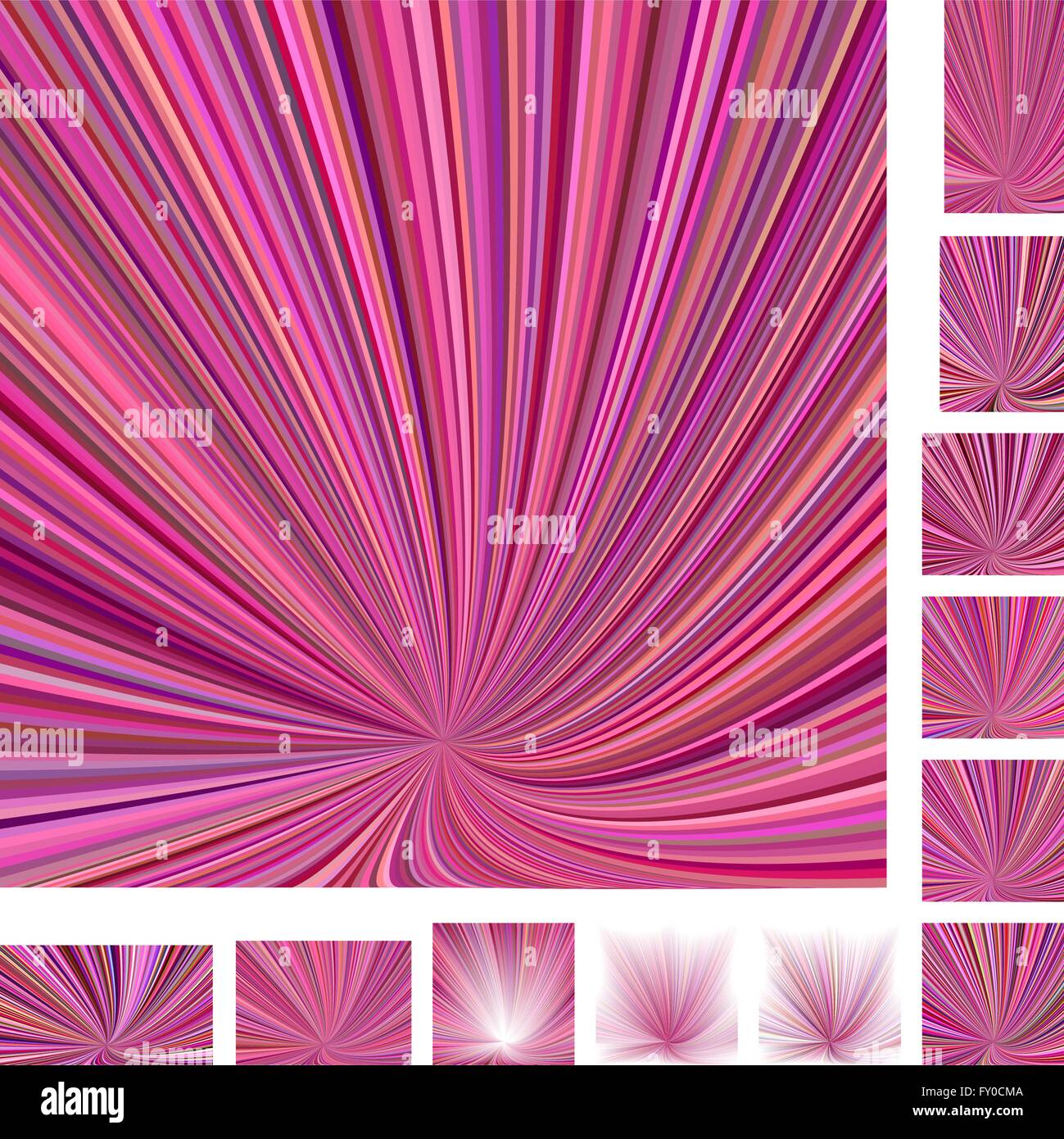 Pink colorful ray burst background set Stock Vector Image & Art - Alamy