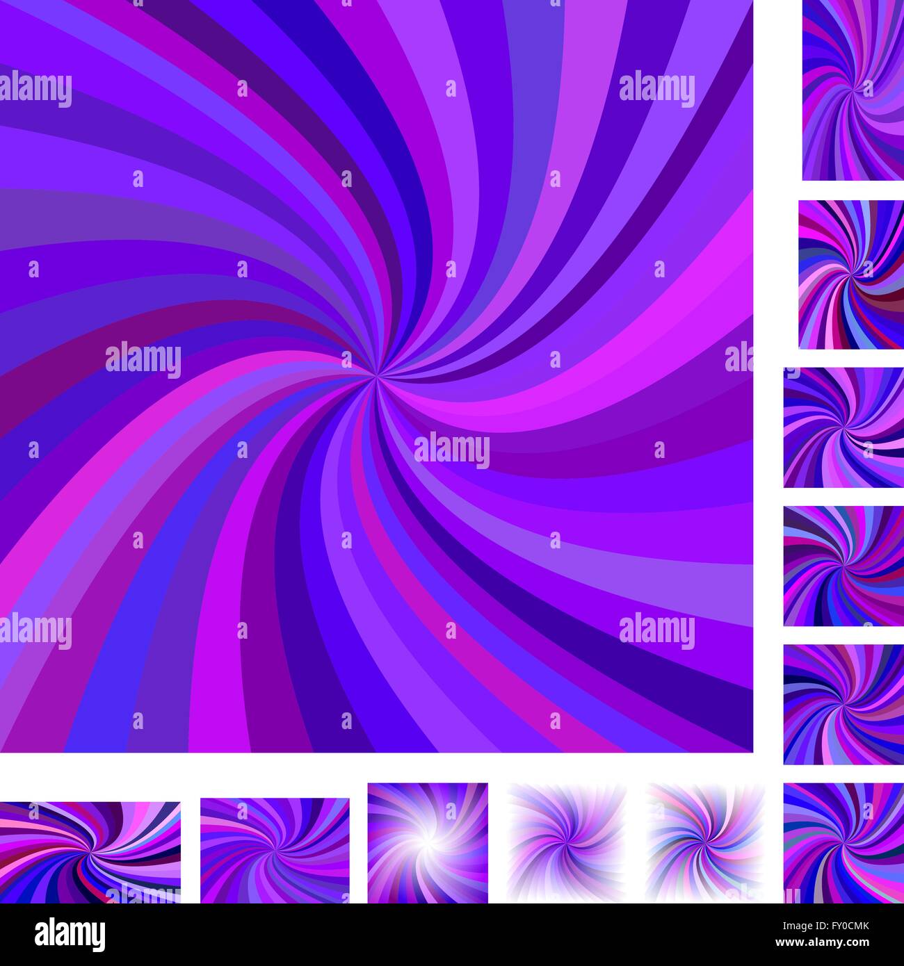Purple spiral background set Stock Vector Image & Art - Alamy