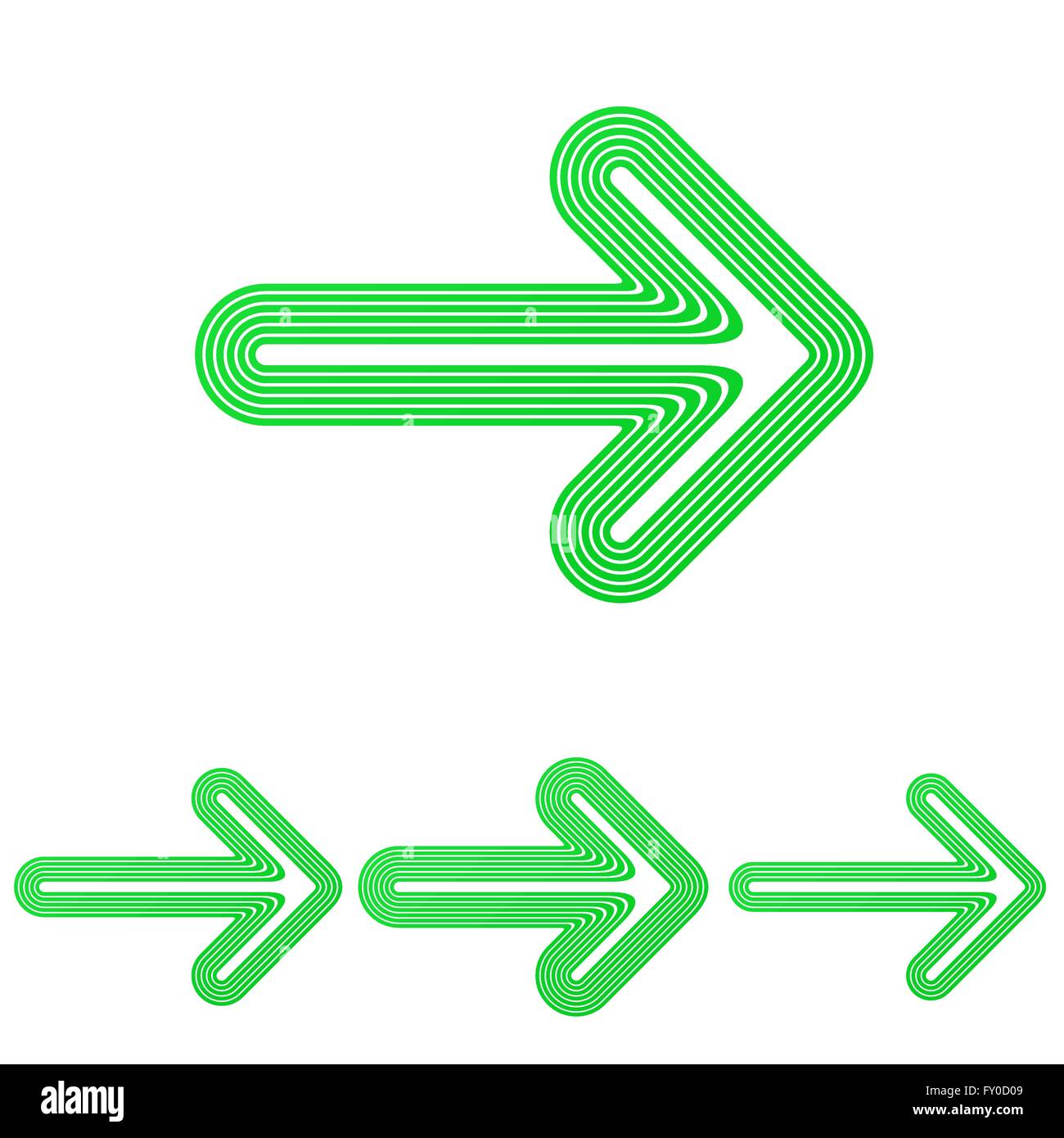 Green line arrow logo design set Stock Vector Image & Art - Alamy