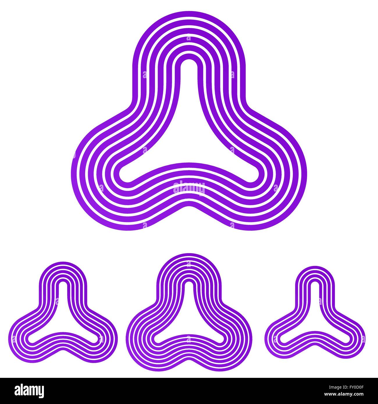 Purple line triangle logo design set Stock Vector Image & Art - Alamy