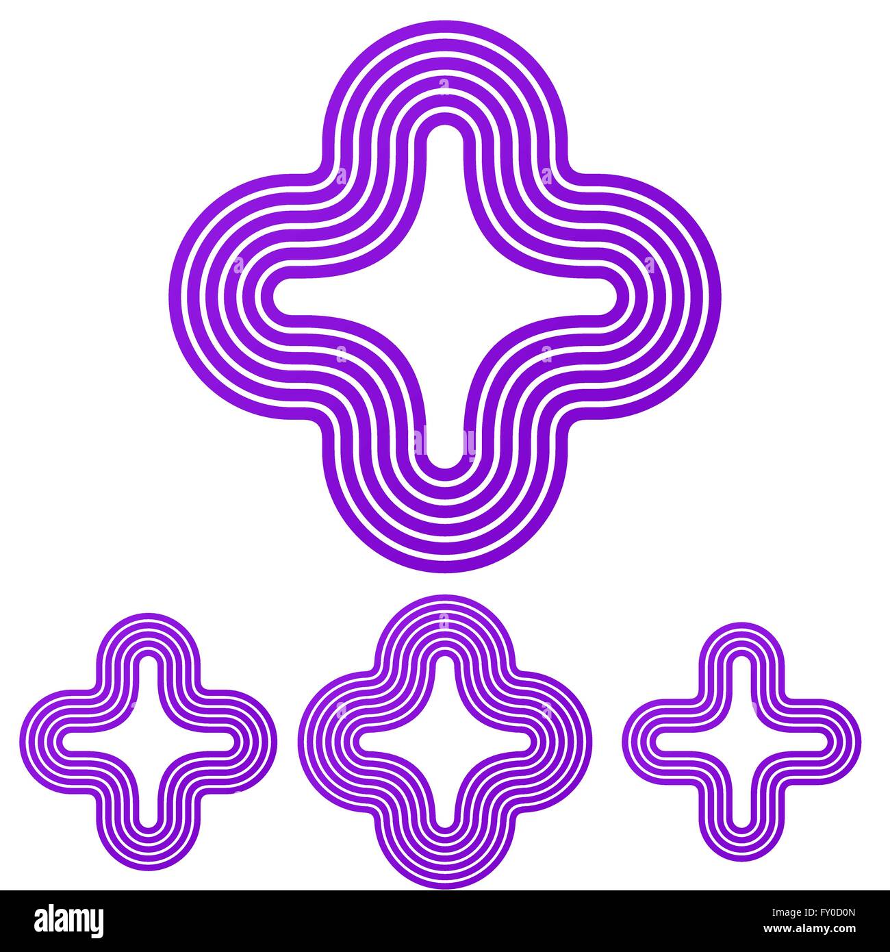 Purple line plus logo design set Stock Vector Image & Art - Alamy