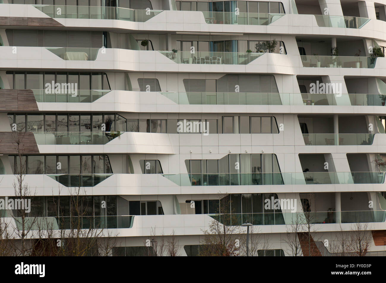 The beautiful design of the modern architecture of Milan Stock Photo ...