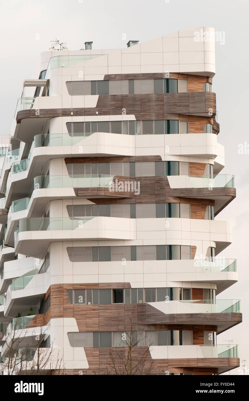 The beautiful design of the modern architecture of Milan Stock Photo ...