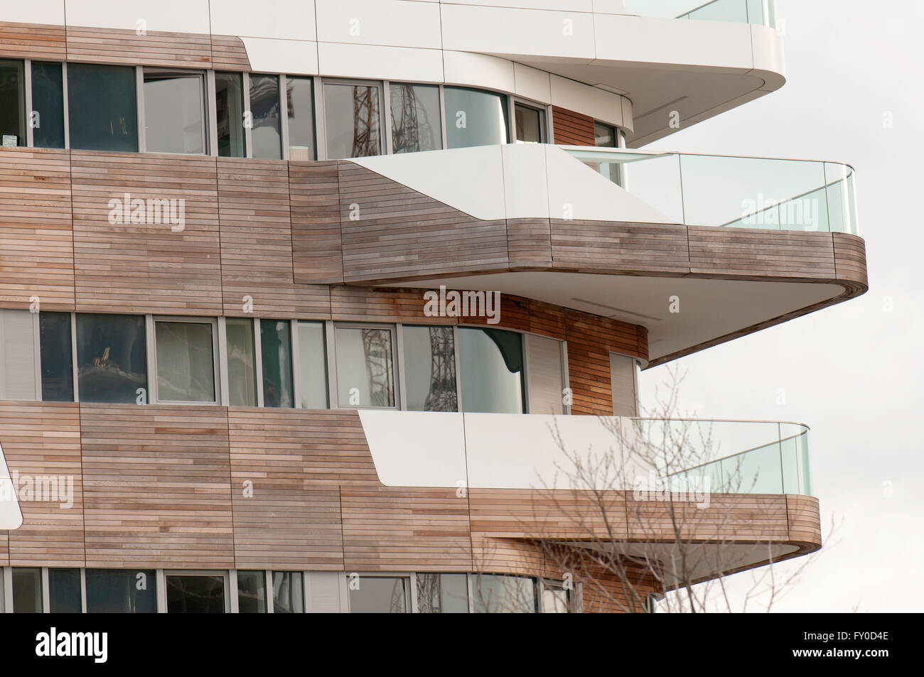 The beautiful design of the modern architecture of Milan Stock Photo ...