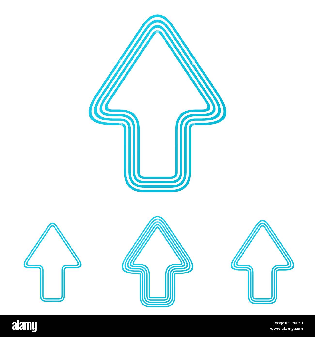 Cyan line up logo design set Stock Vector Image & Art - Alamy