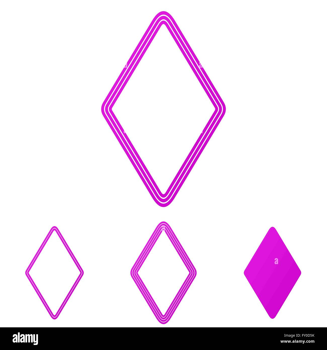 Magenta line rhombus logo design set Stock Vector Image & Art - Alamy