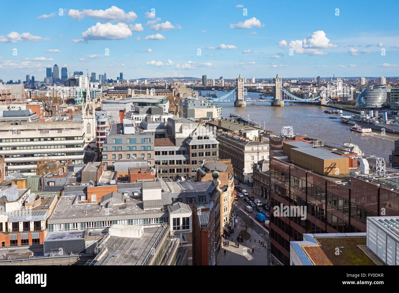 Panoramic view from the top of the Monument, London England United ...