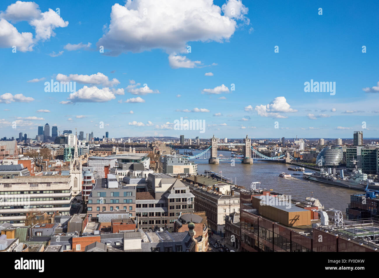 Panoramic view from the top of the Monument, London England United ...