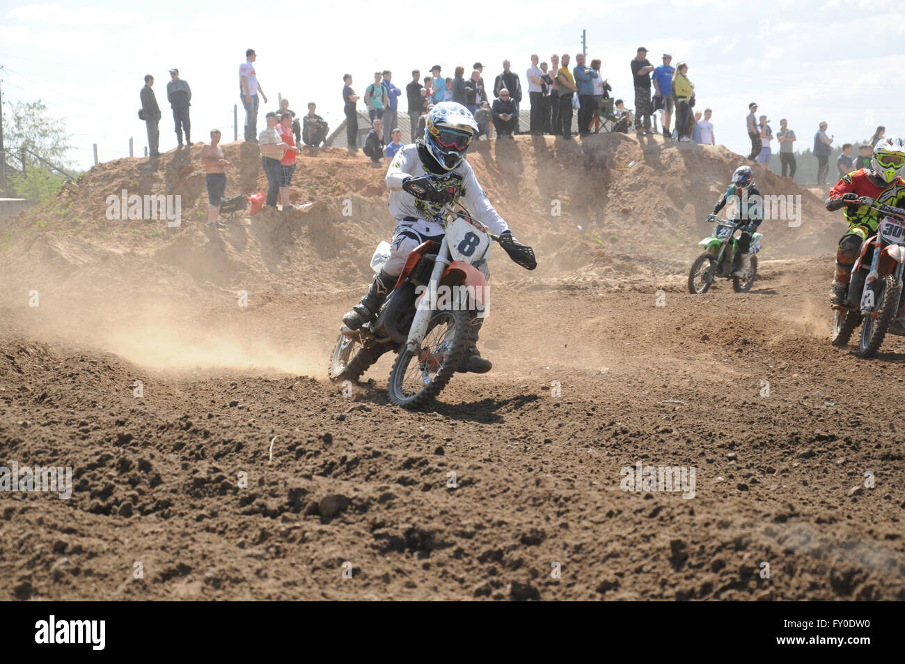Kovrov, Russia. 10 May 2015. Motocross competitions Stock Photo - Alamy