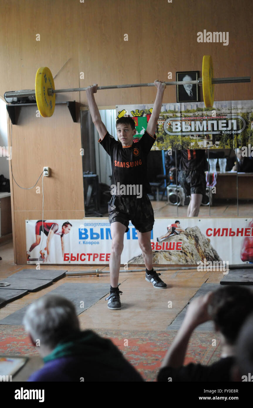 Kovrov, Russia. 17 May 2015. Weightlifting competitions Stock Photo - Alamy