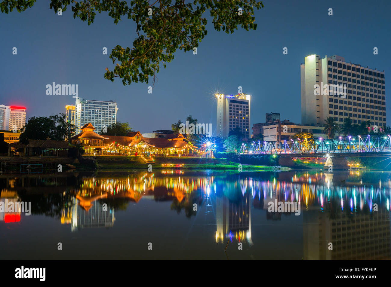 Night view Chiang Mai city,Chiangmai,Thailand Stock Photo - Alamy