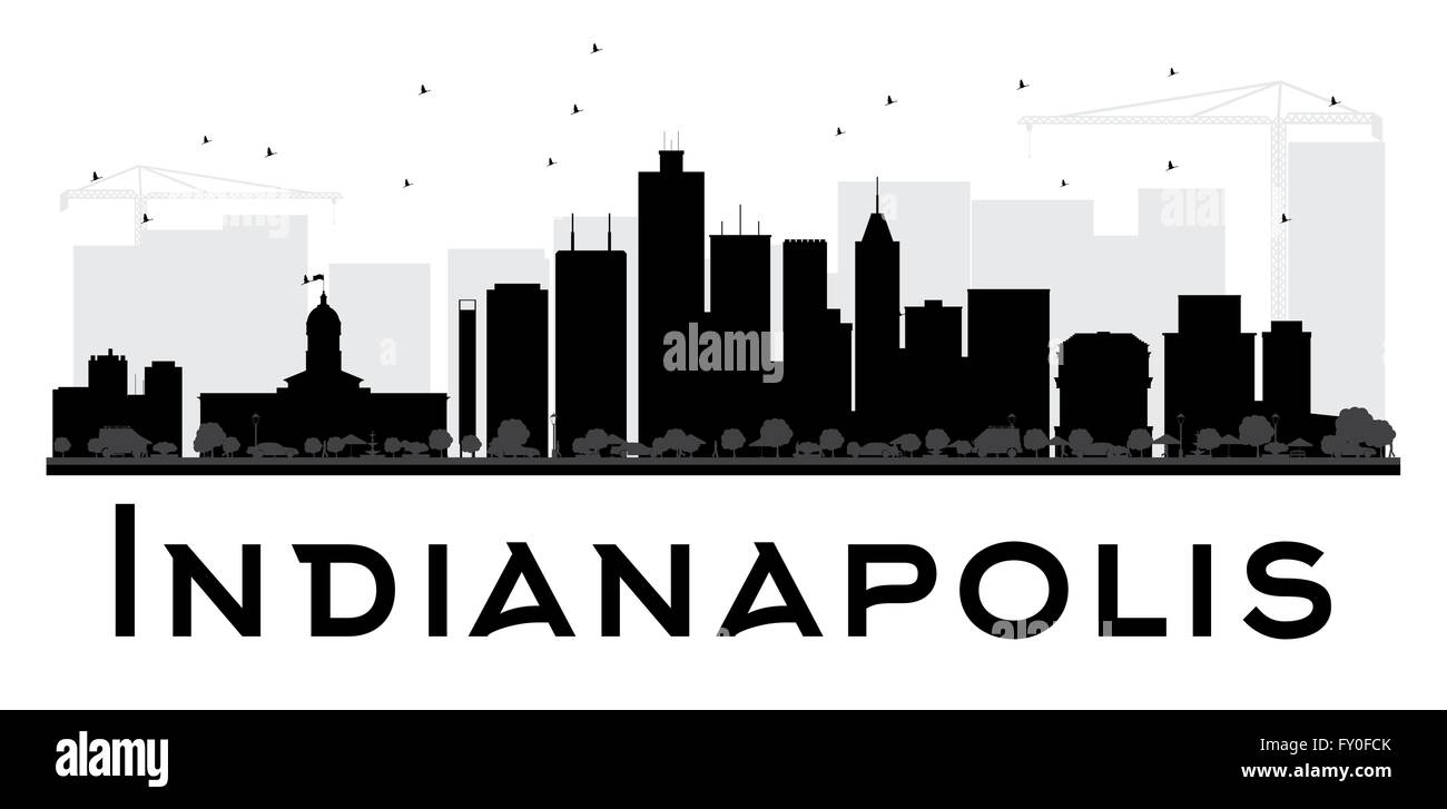 Indianapolis Skyline Black