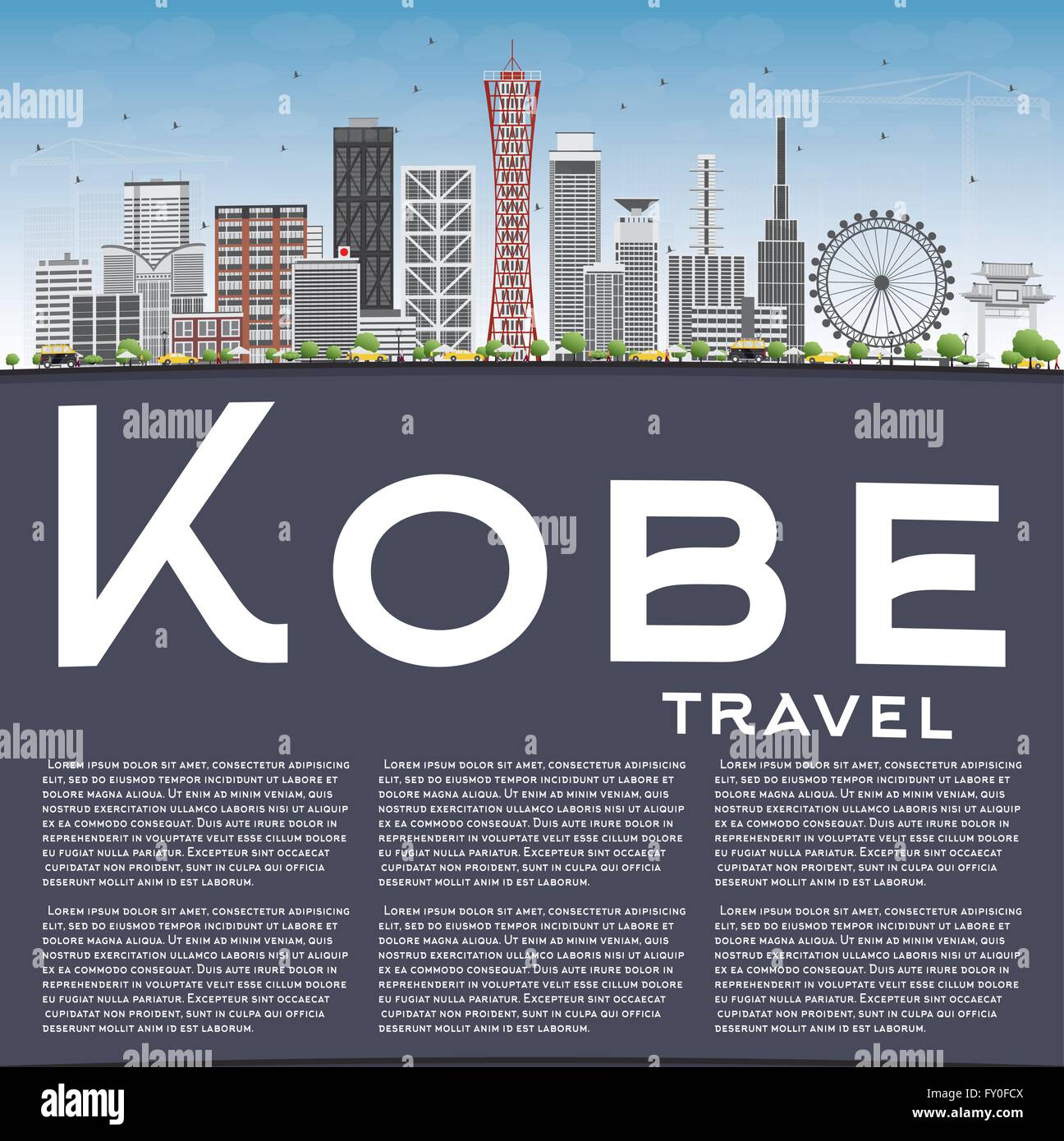 Kobe view Stock Vector Images - Alamy