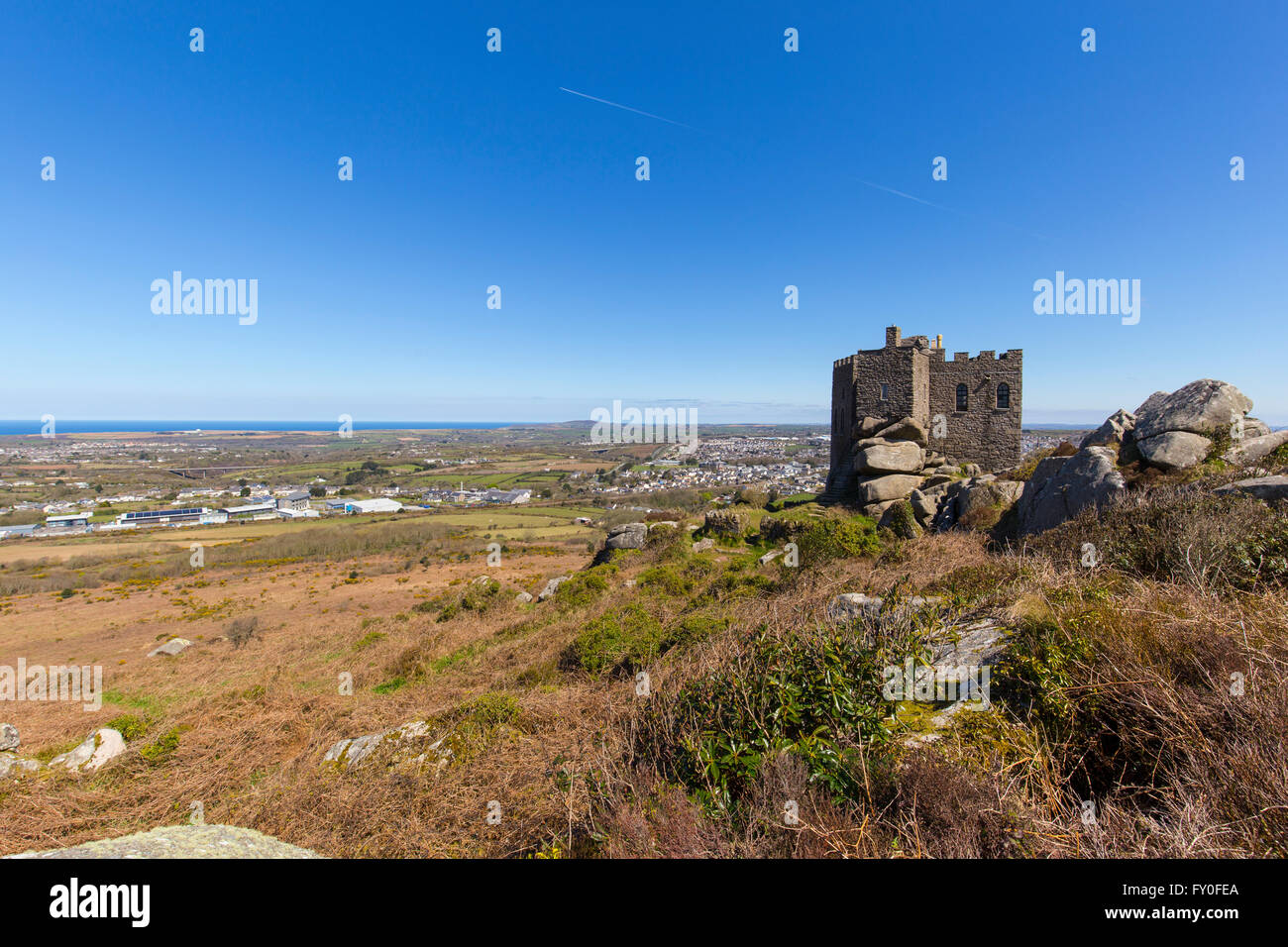 Carn Brea, Redruth, Cornwall, England Stock Photo - Alamy