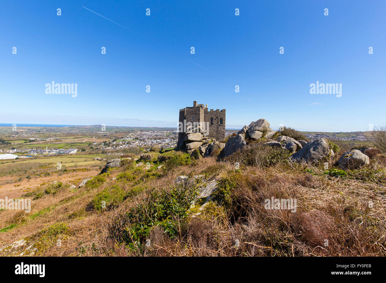 Carn Brea, Redruth, Cornwall, England Stock Photo - Alamy