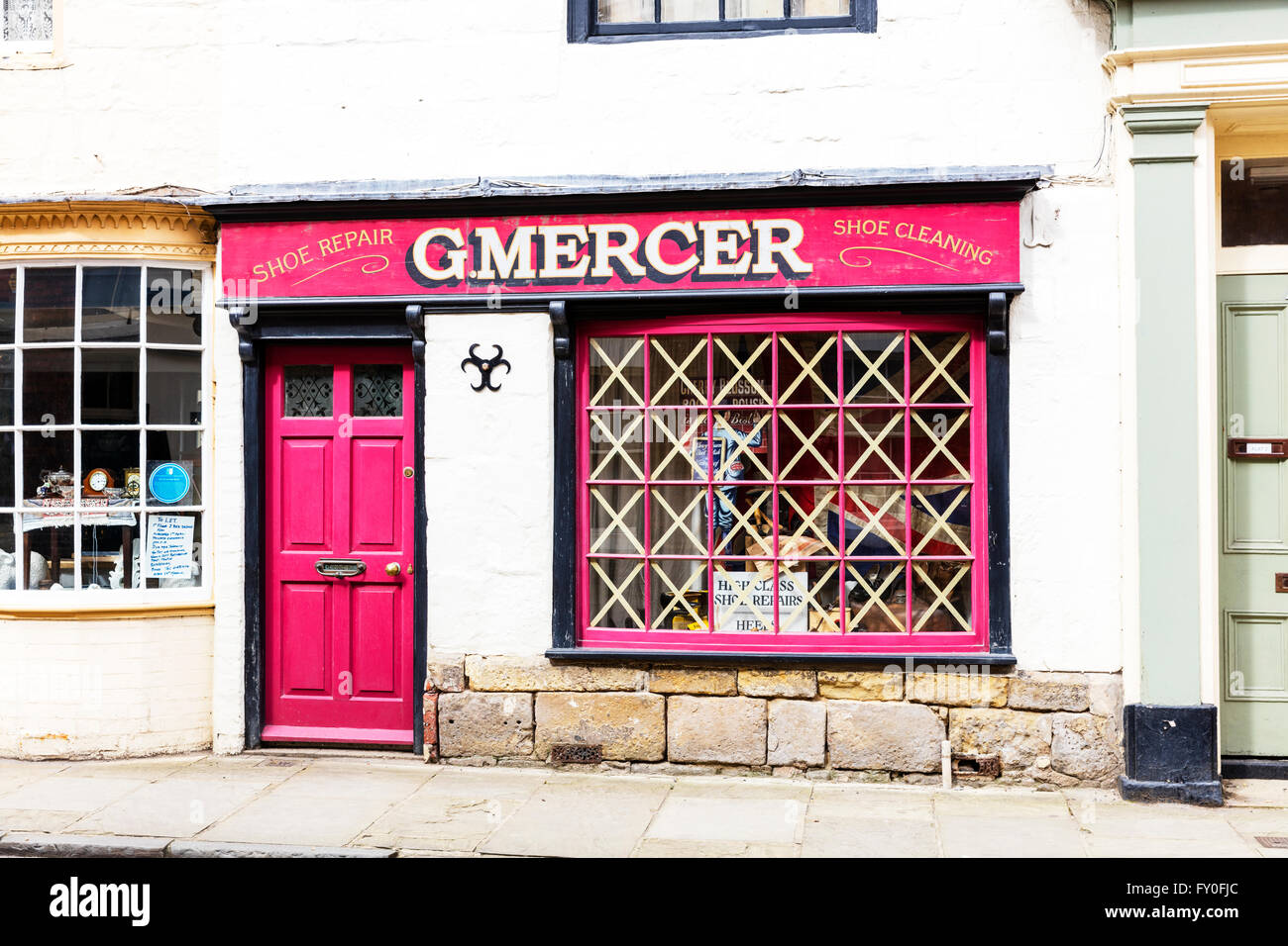 Bridlington old town shops shop dads army decor blitz tape on windows ...