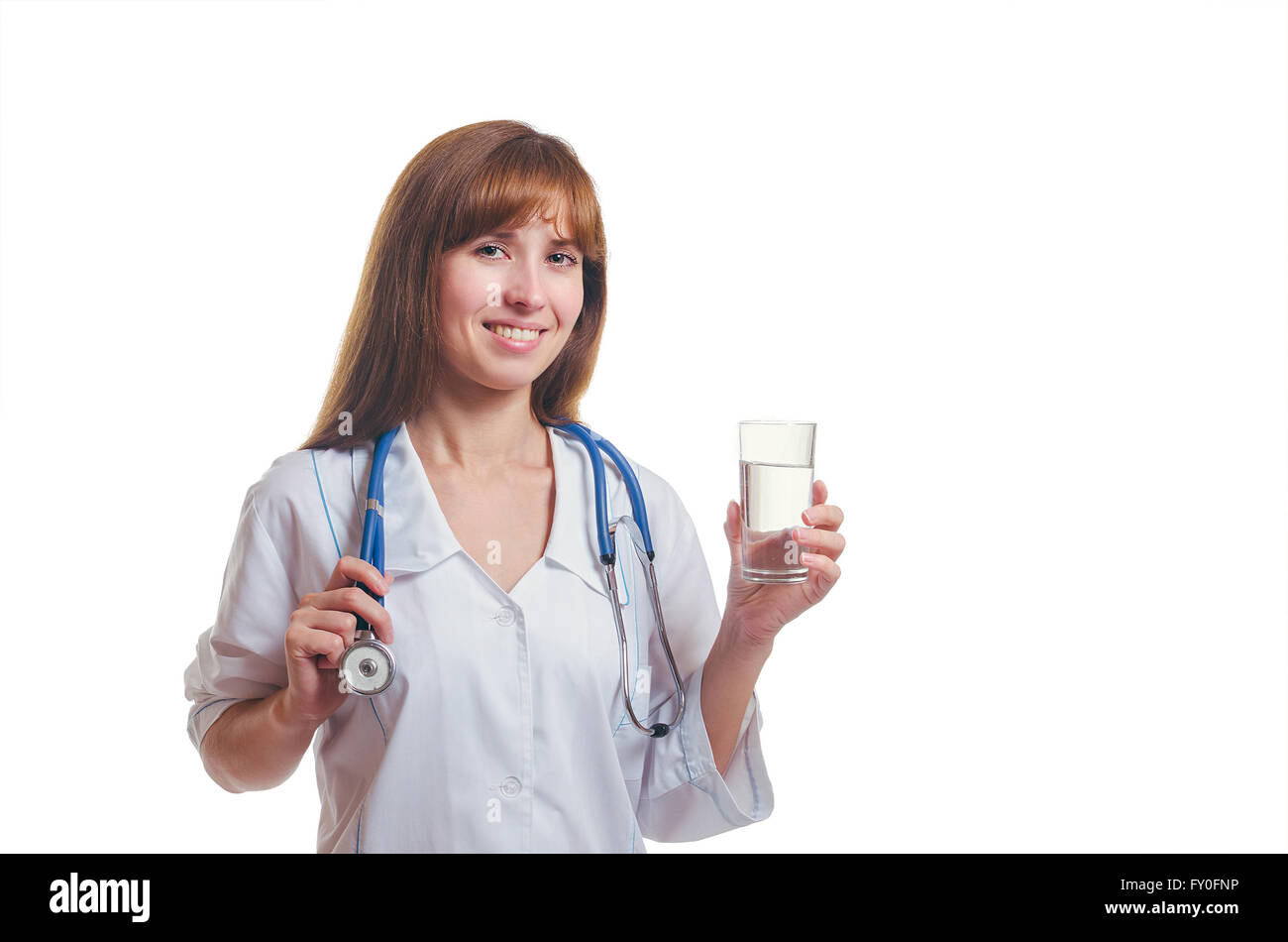Doctor water glass drink hi-res stock photography and images - Alamy