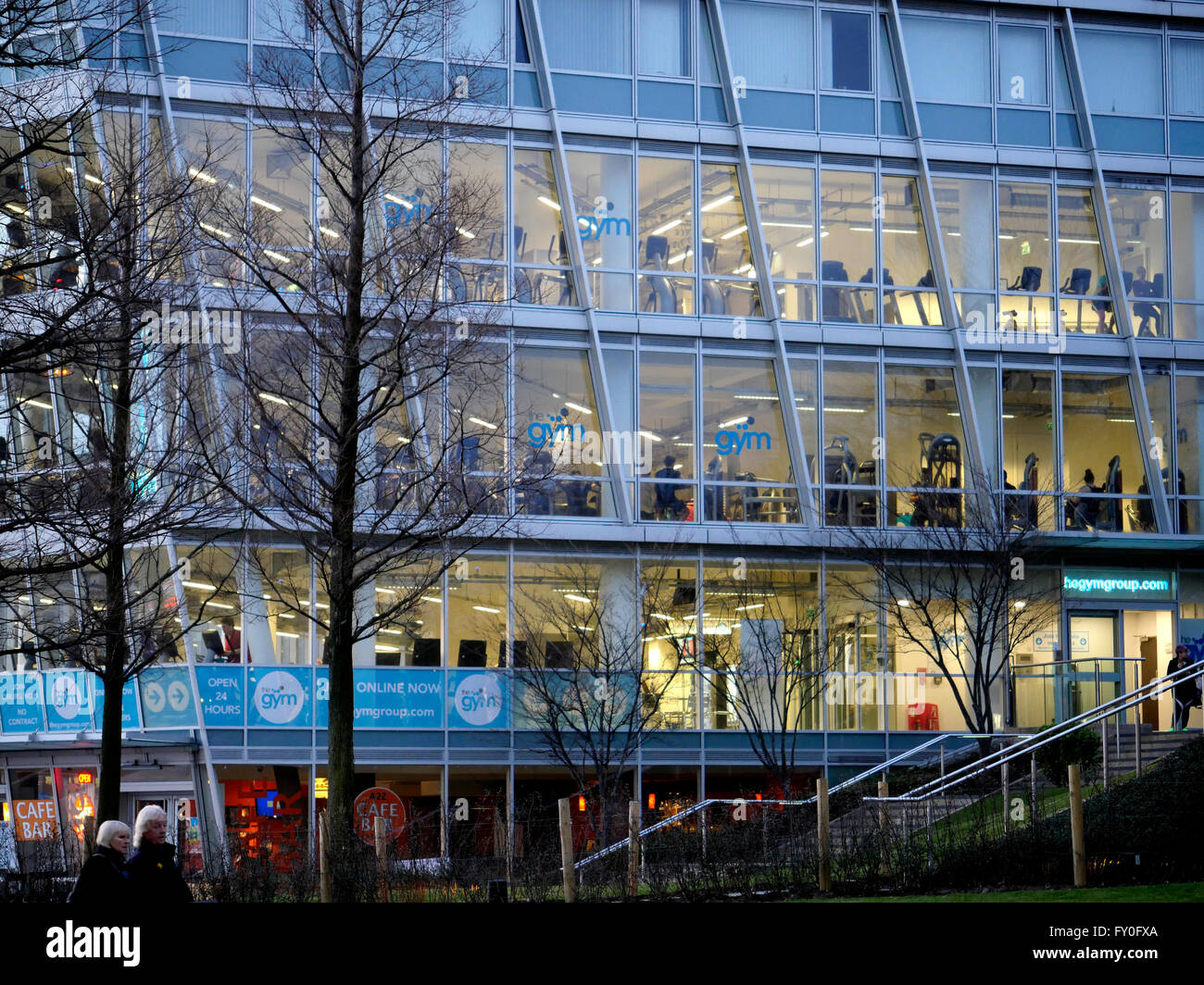 Modern Building in Liverpool One housing a gym. Liverpool.Merseyside ...