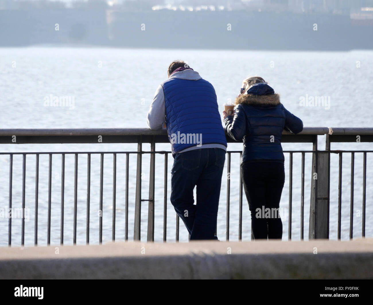 Looking out across the River Mersey Stock Photo - Alamy