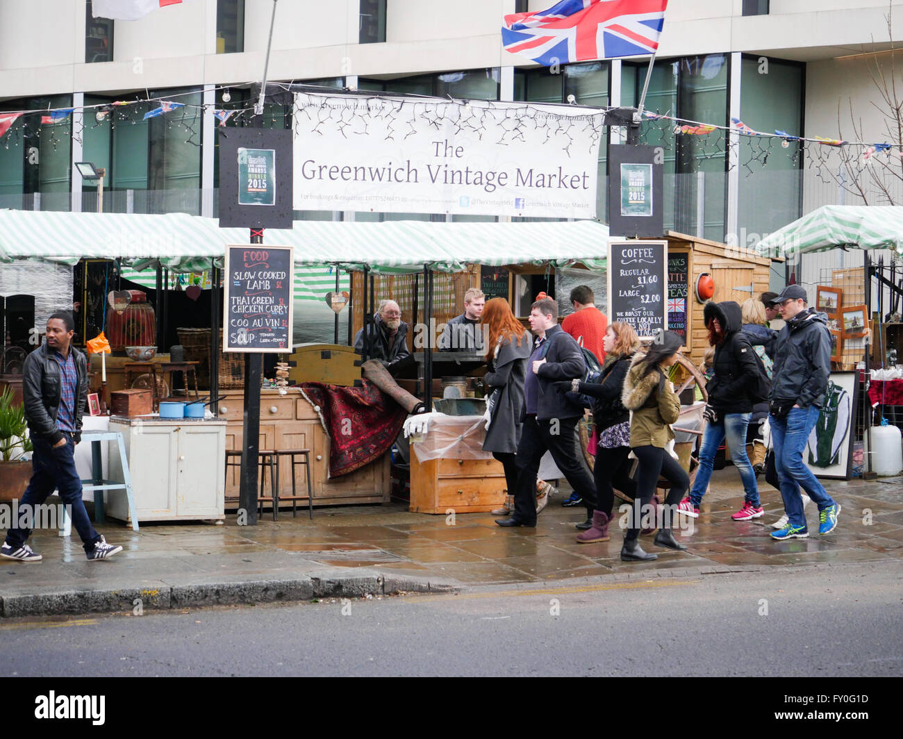 Greenwich Vintage Market .Greenwich, London Borough of Greenwich Stock ...