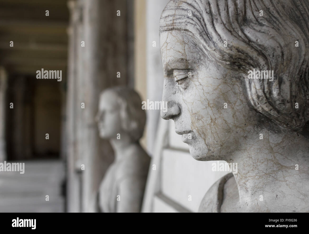 Marble sculpture of a very sad woman hi-res stock photography and ...