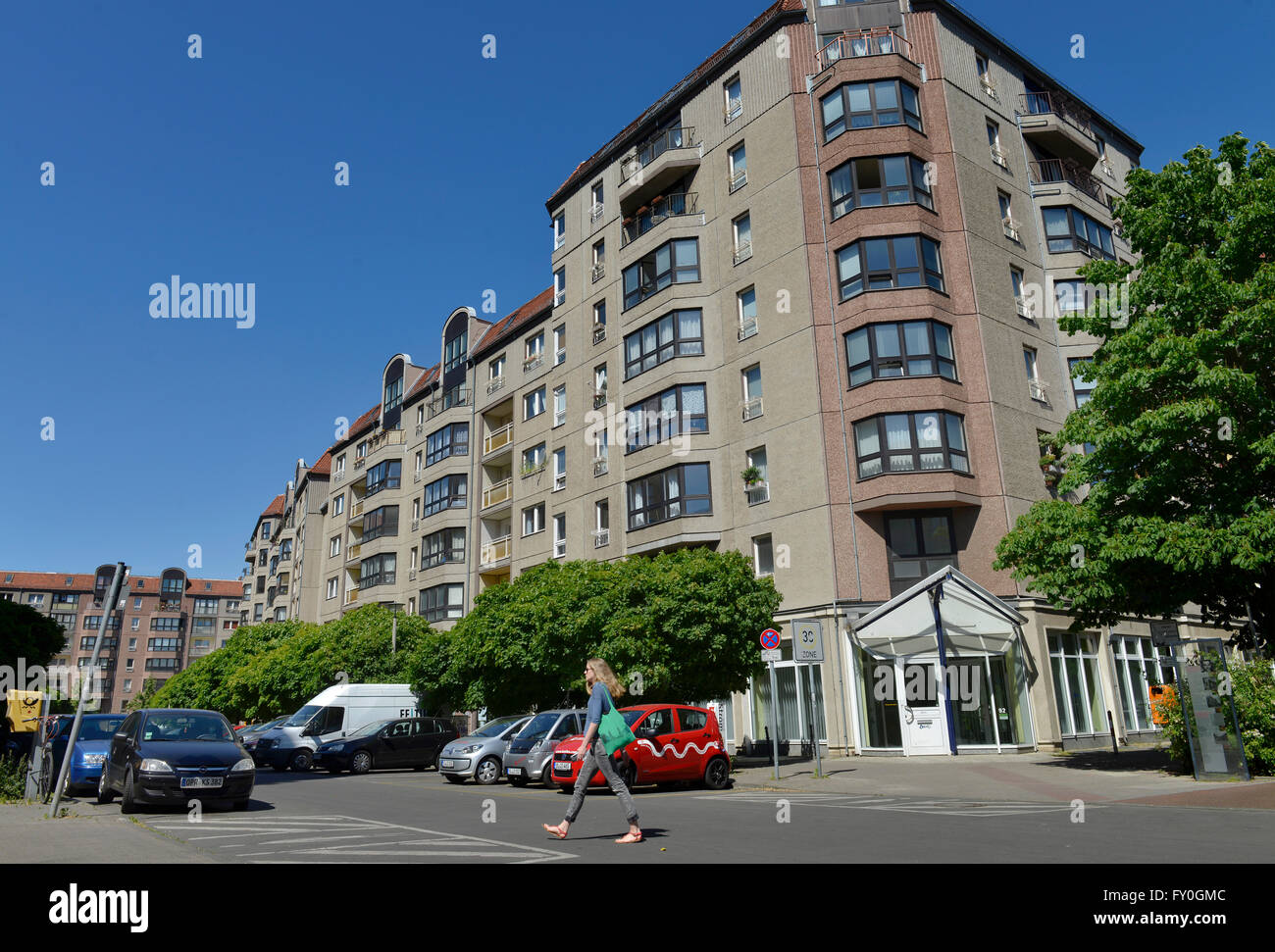 Plattenbauten, Wilhelmstrasse, Mitte, Berlin, Deutschland Stock Photo ...