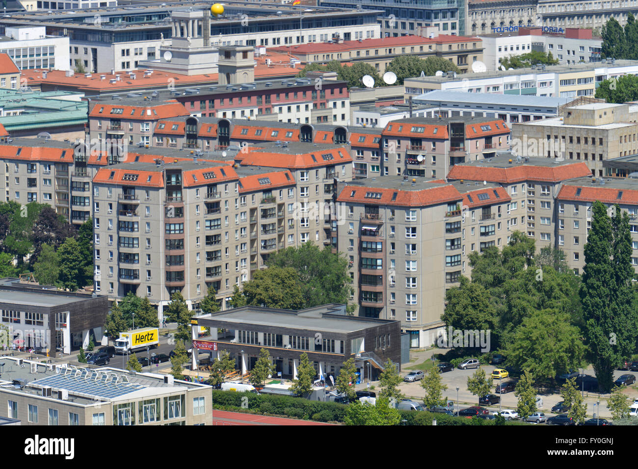 Plattenbauten, Wilhelmstrasse, Mitte, Berlin, Deutschland Stock Photo ...