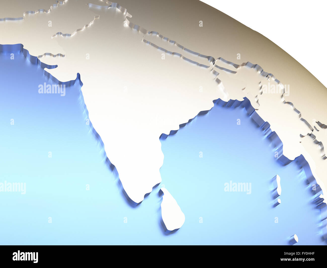 Metallic map of india hi-res stock photography and images - Alamy