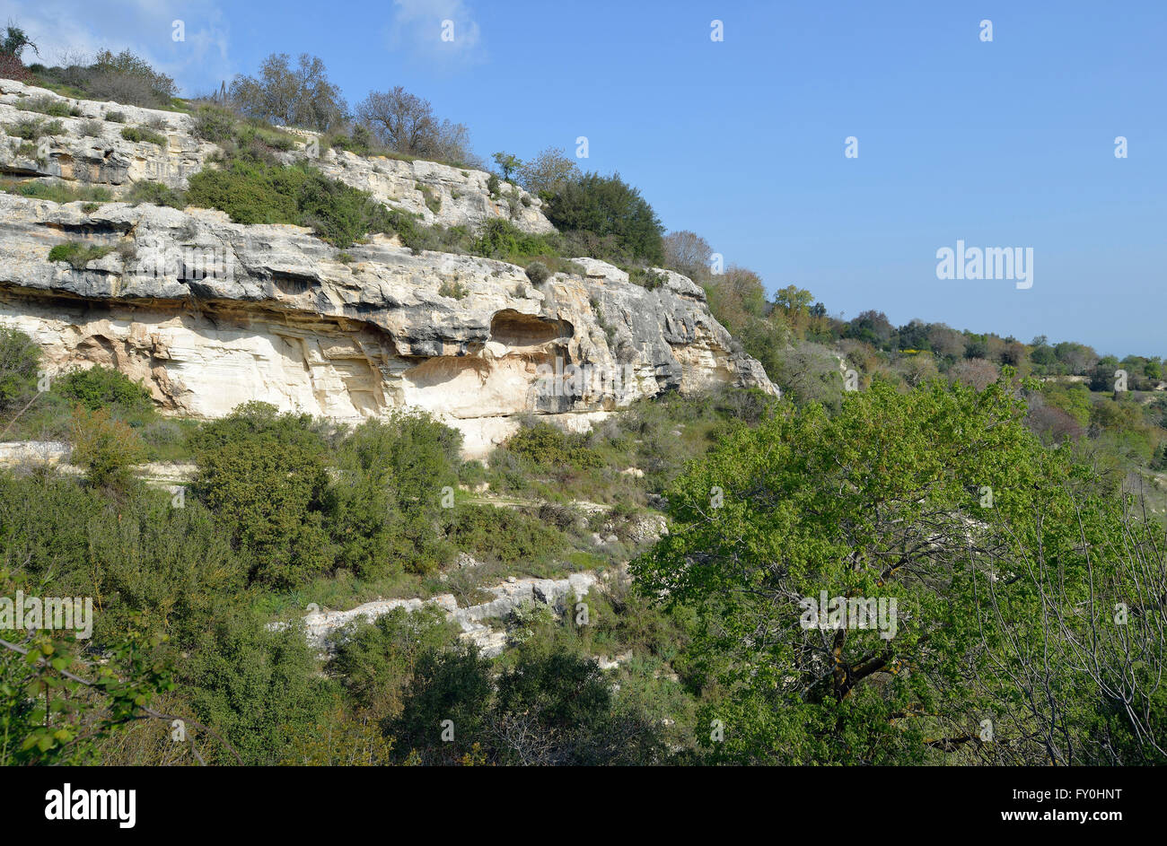 Chalk Cliffs below Kritou Tera Village, Cyprus Stock Photo - Alamy