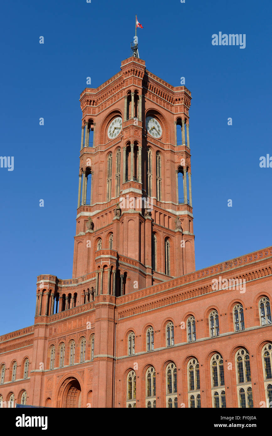 Rotes Rathaus, Rathausstrasse, Mitte, Berlin, Deutschland Stock Photo ...