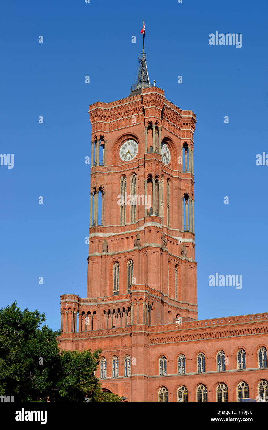 Rotes Rathaus, Rathausstrasse, Mitte, Berlin, Deutschland Stock Photo ...