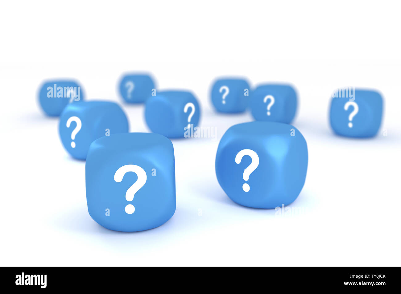 White question marks on blue hi-res stock photography and images - Alamy