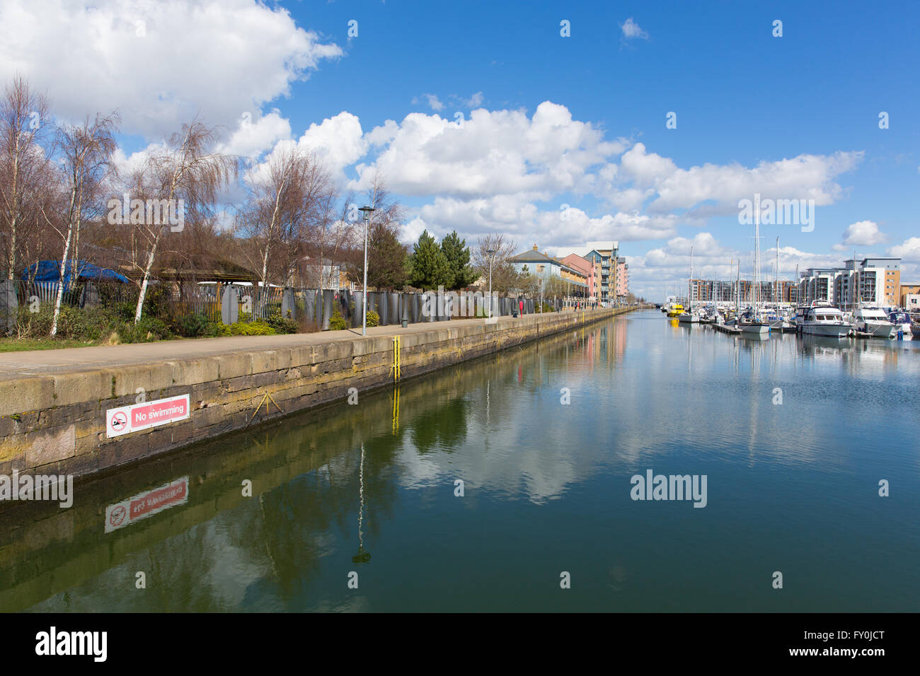 Portishead near Bristol Somerset England UK marina and boats Stock ...