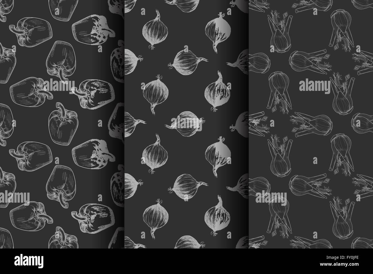 Hand Drawn Seamless Pattern Set Stock Vector Image And Art Alamy
