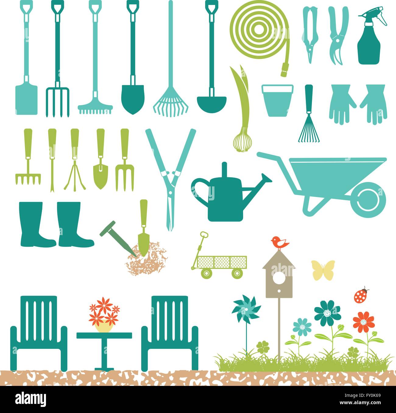 Garden Stock Vector Images - Alamy