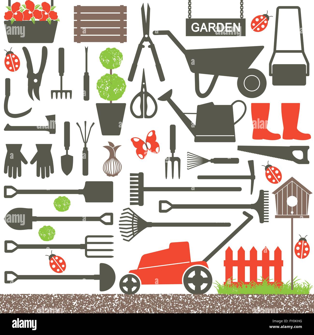 Gardening Stock Vector Images - Alamy