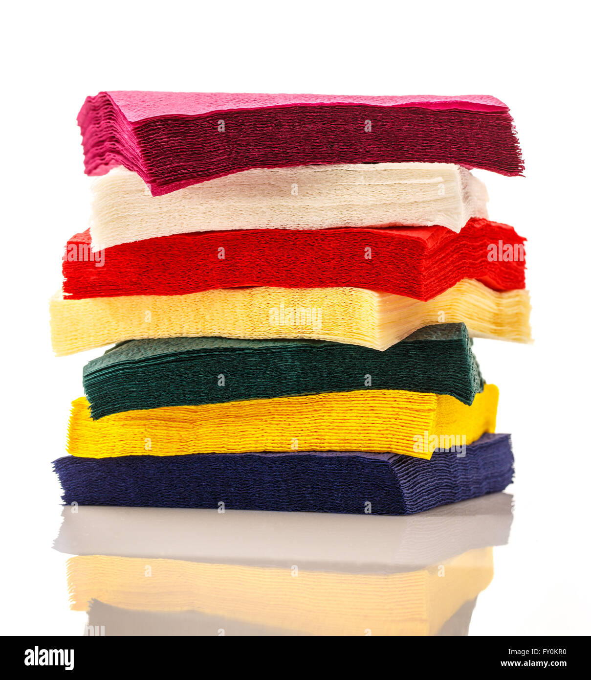 Stack of new disposable paper table napkins Stock Photo - Alamy