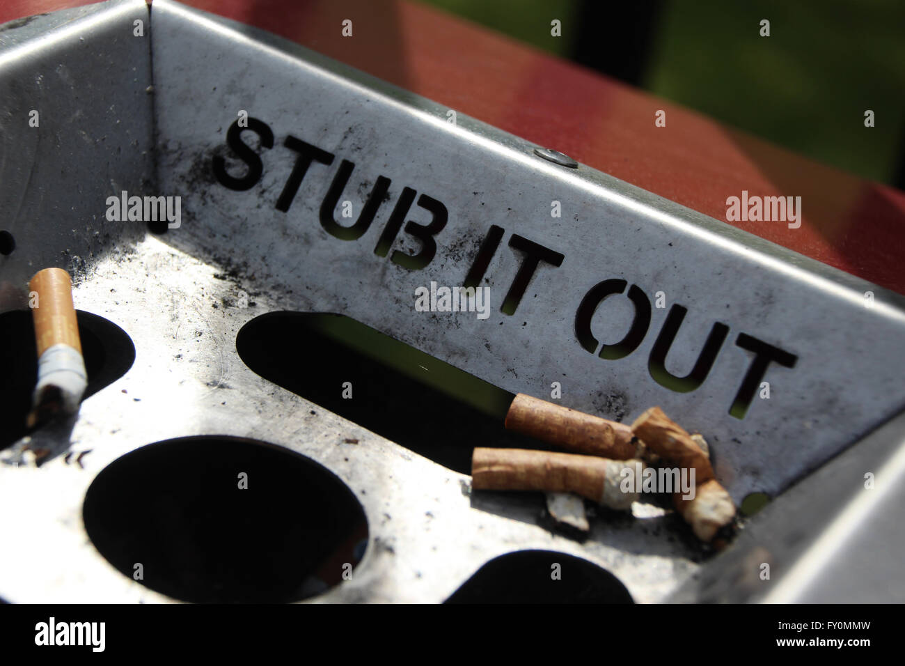 Stub it out Stock Photo - Alamy