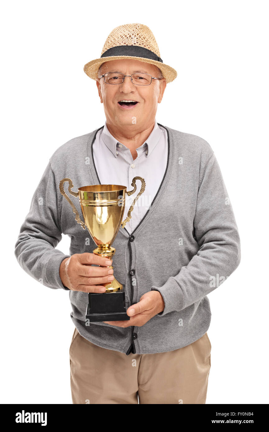 Man holding trophy hi-res stock photography and images - Alamy