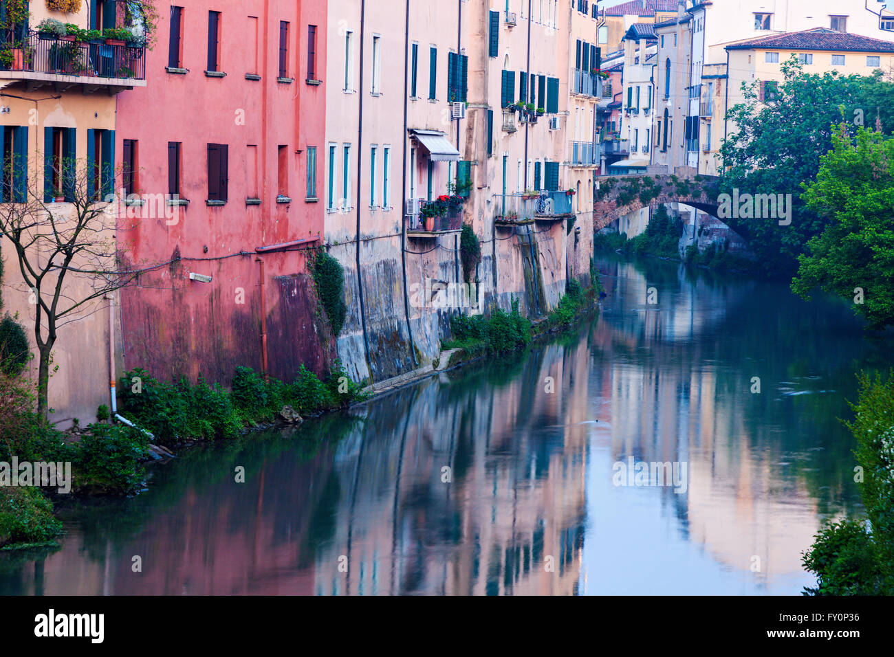 Padua architecture along the canal Stock Photo - Alamy