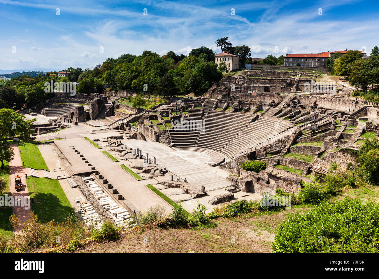Ruins of Roman Theatre in Lyon Stock Photo - Alamy
