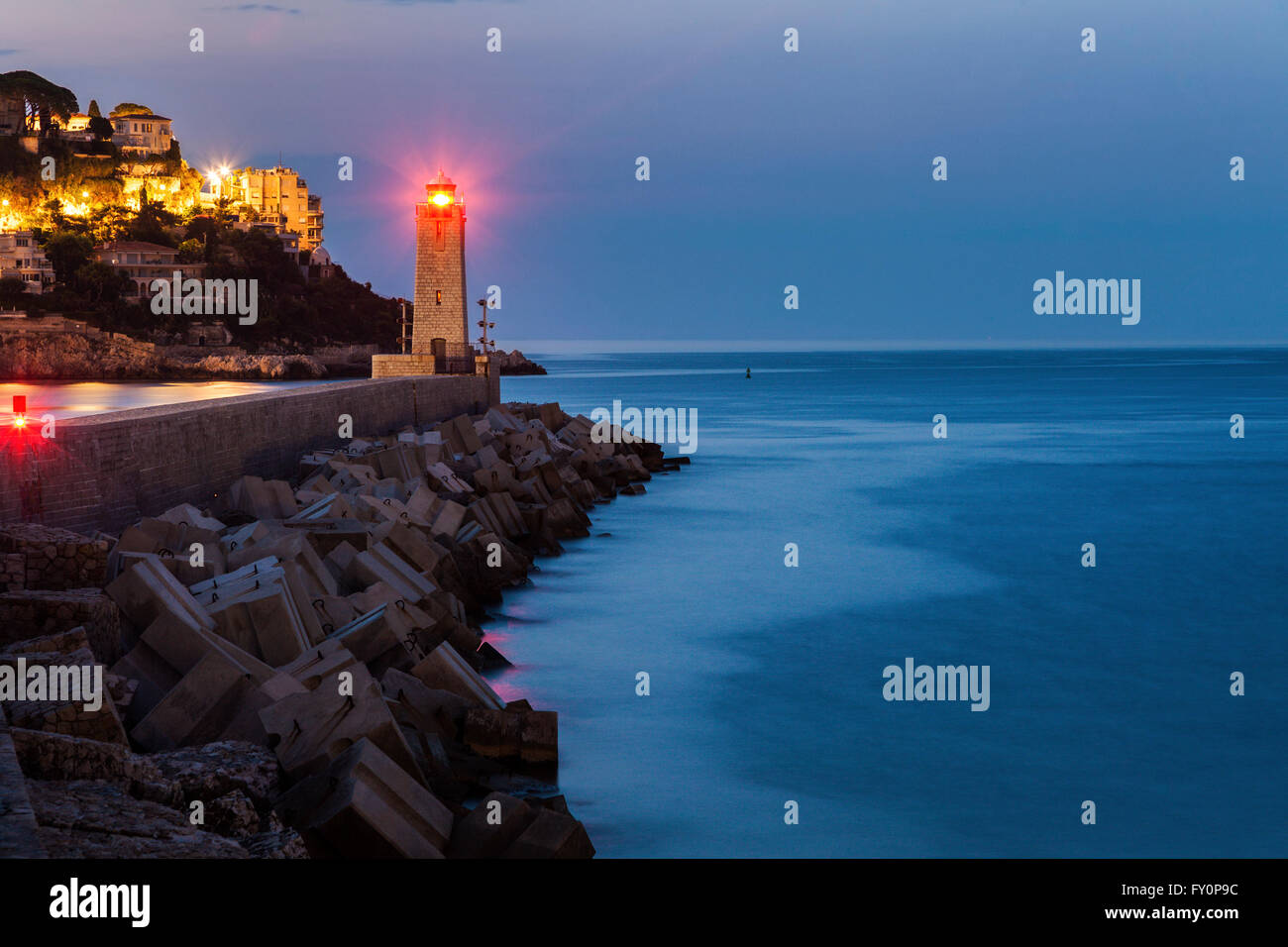 Nice Lighthouse at sunrise Stock Photo - Alamy
