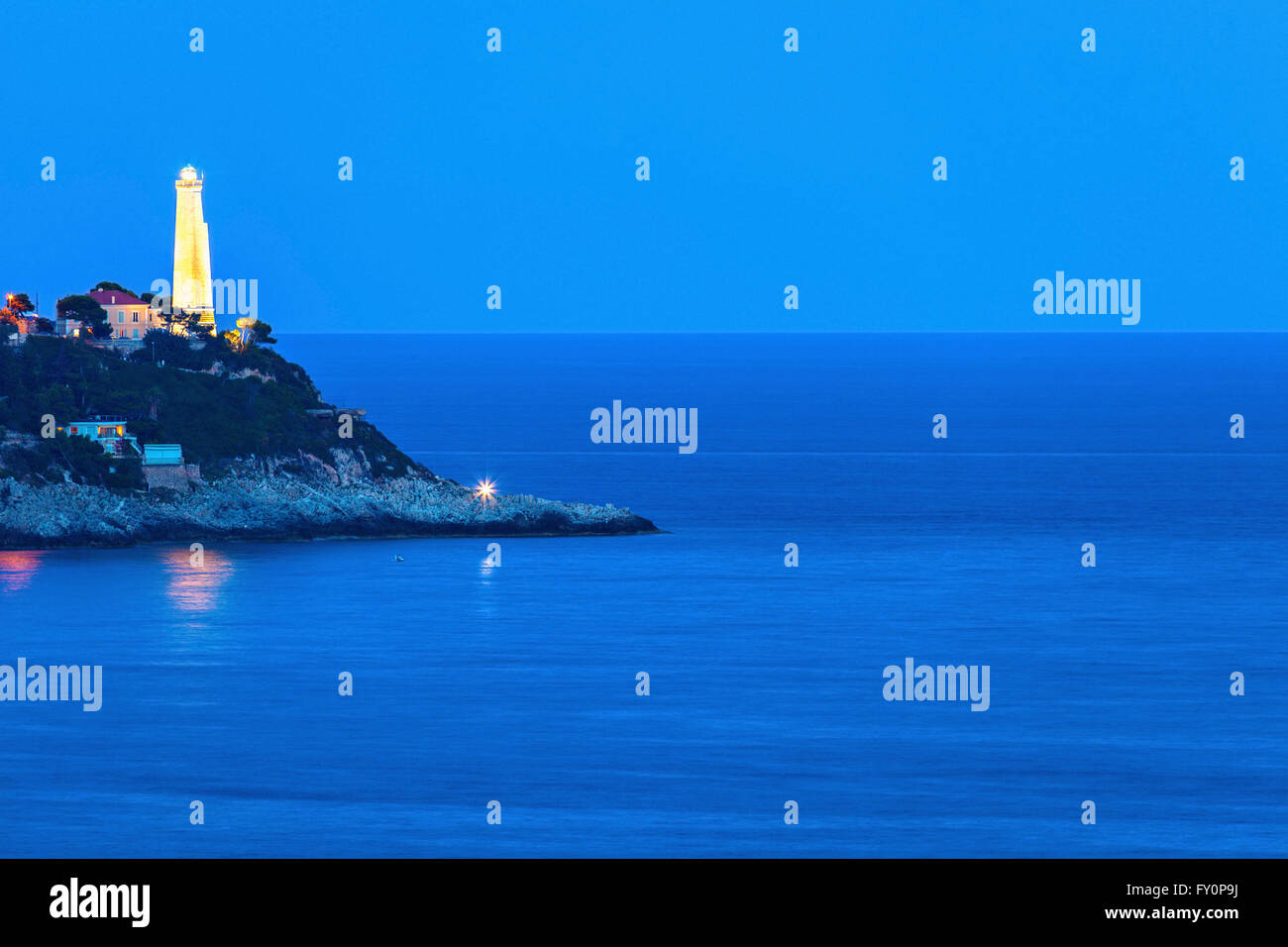 Cap Ferrat lighthouse in Saint Jean Cap Ferrat Stock Photo - Alamy