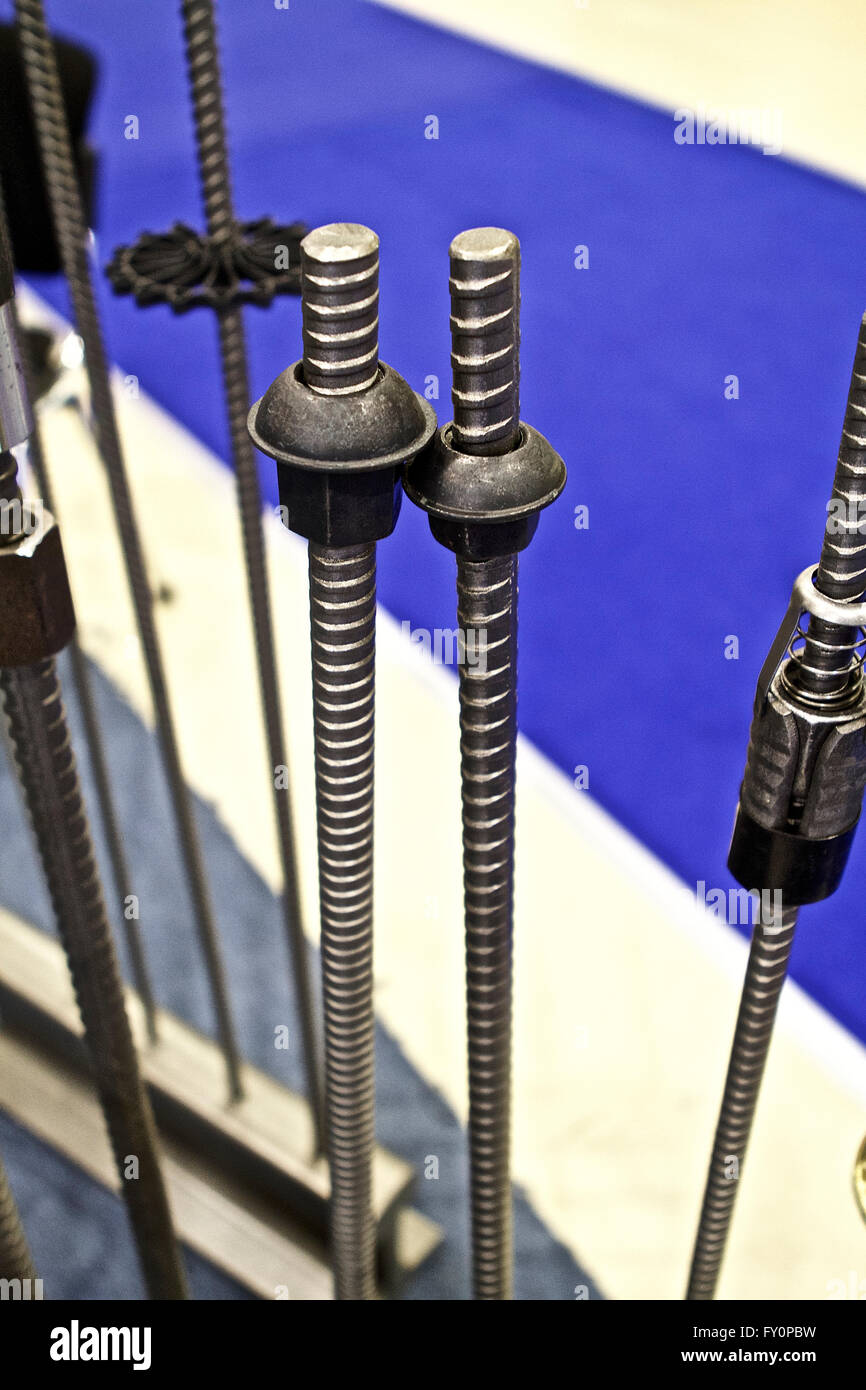 Industrial Connection elements rebar, metal and hardware Stock Photo ...